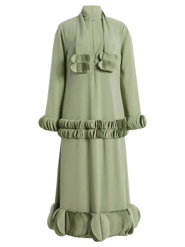 Alexis Zuella Ruffled Midi Dress - Green
