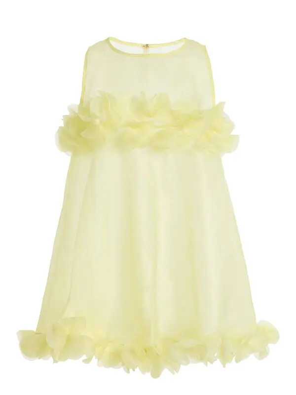 MARLIES GRACE Flora Ruffled Organza Top - Yellow
