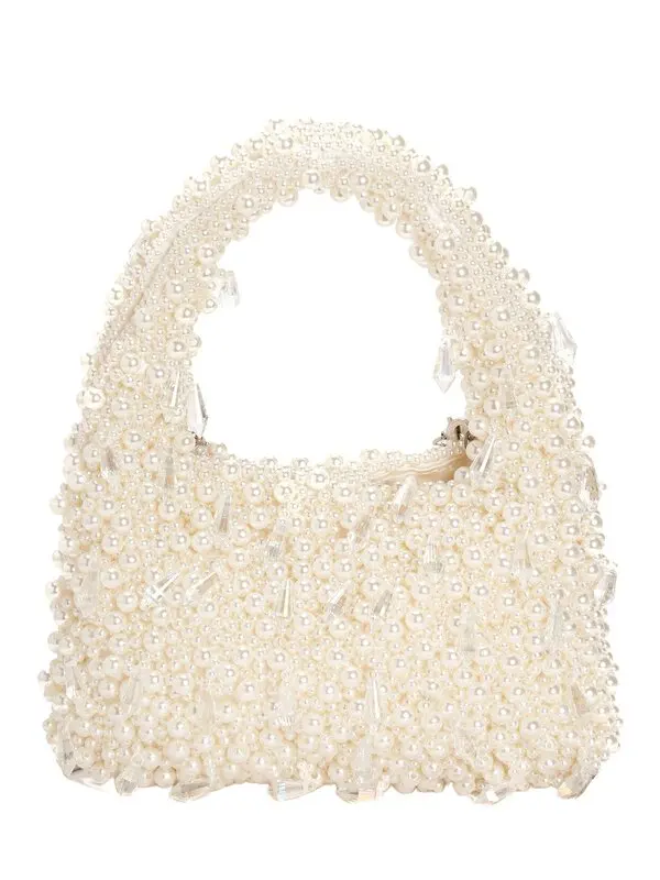Emm Kuo Le Cou Cou Embellished Satin Bag - White