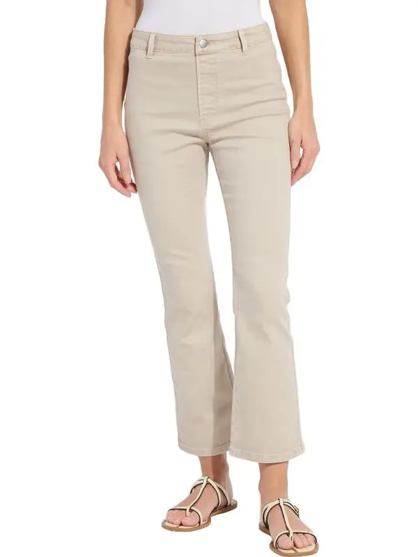 Lyssé Estelle Pull-on Flare Ankle Jeans - Asutex Crisp Khaki