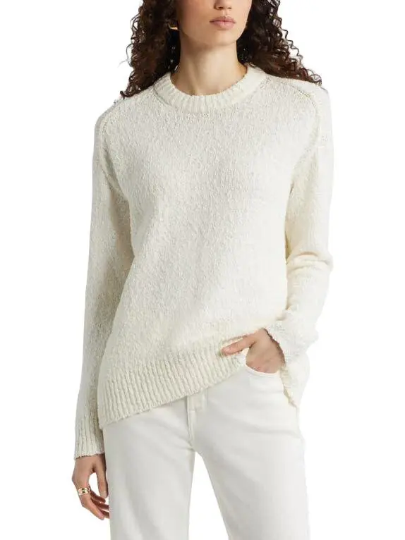 Nordstrom Texture Crewneck Sweater - Ivory Tofu