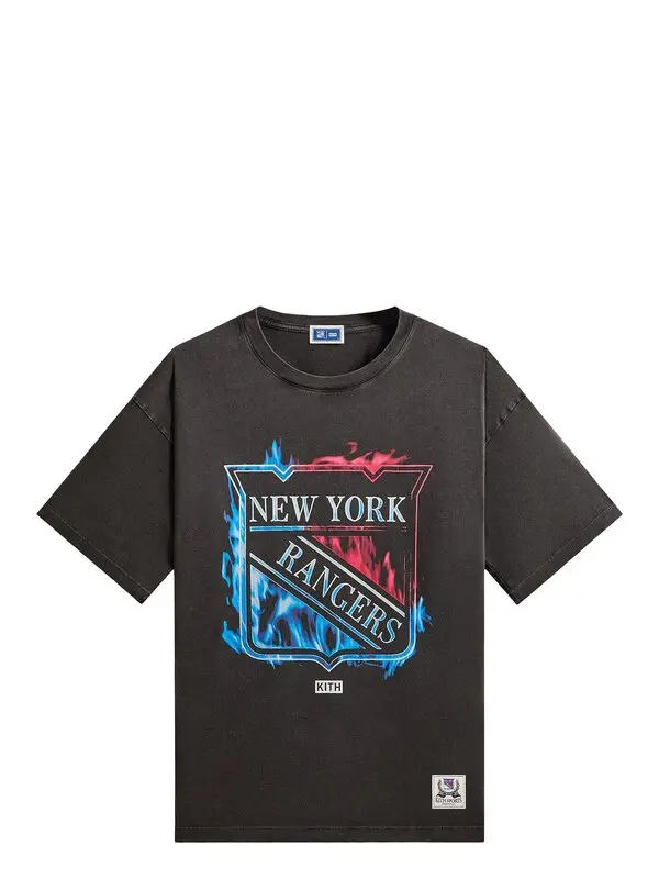 Kith For The New York Rangers Fire Vintage Jones Tee - Black