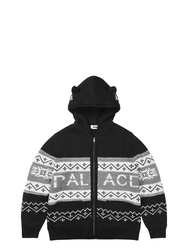 PALACE Hooded Knit - Black