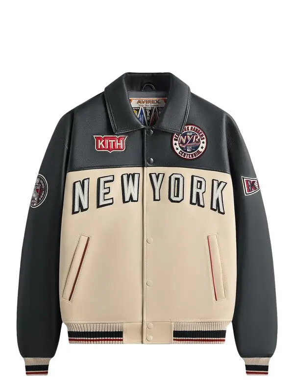 Kith X Avirex New York Rangers Bomber Jacket - Blue