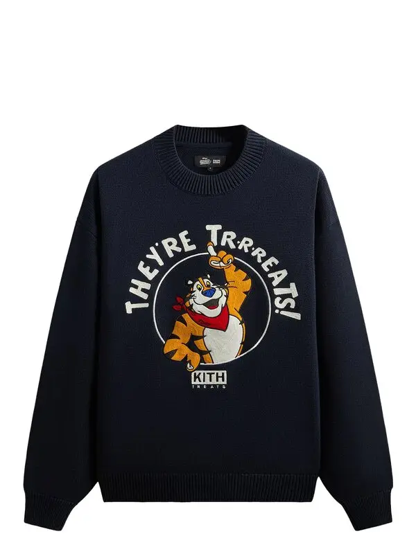 Kith Treats For Kellogg’s Frosted Flakes Cereal & Tony The Tiger Lewis Sweater - Black