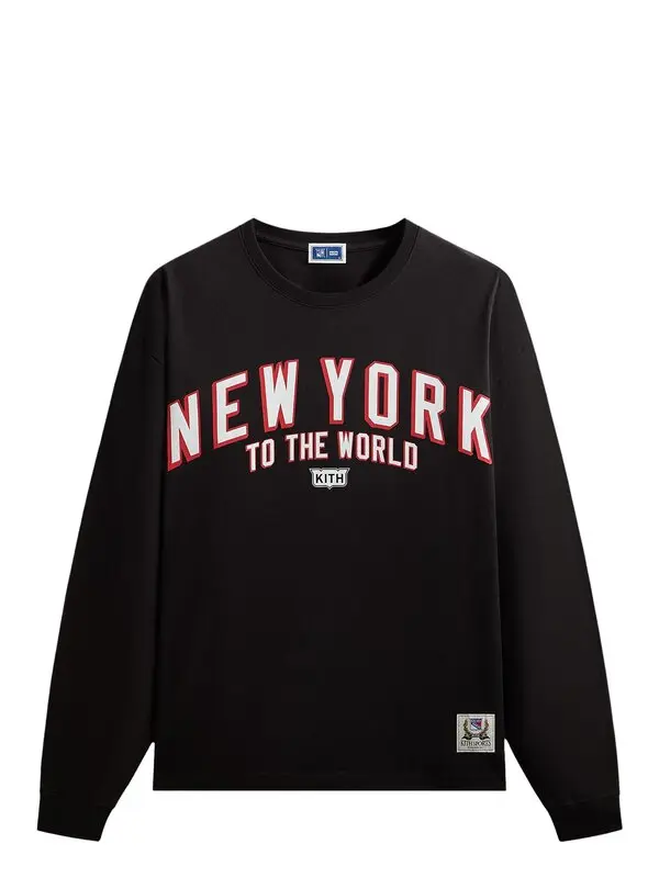 Kith For The New York Rangers Vintage Long Sleeve Quinn Tee - Black