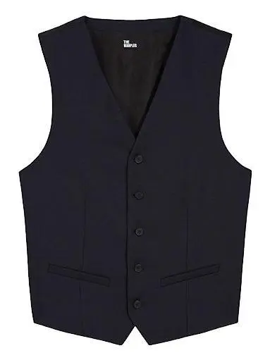 The Kooples Tailored V-neck Wool Waistcoat - Nav03