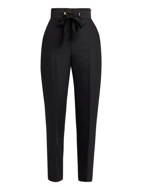 Valentino Garavani High-rise Cashmere Straight-leg Pants - Black