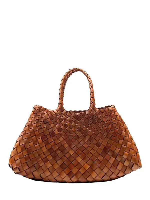 Dragon Diffusion Small Santa Croce Woven Tote Bag - Brown