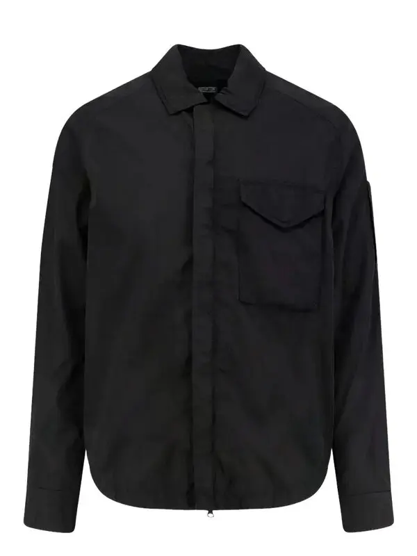 C.P. COMPANY Long-sleeve Patch-pocket Shirt - Black