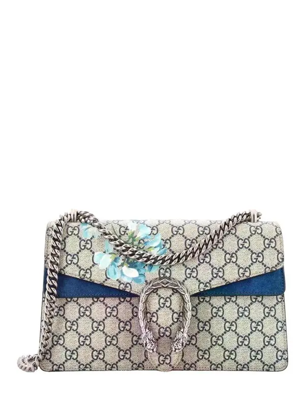 Gucci Dionysus Blooms Print Gg Coated Canvas Small Shoulder Bag - Blue