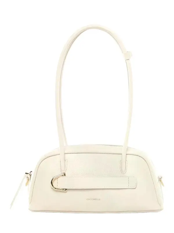 COCCINELLE Pebbled Shoulder Bag - White