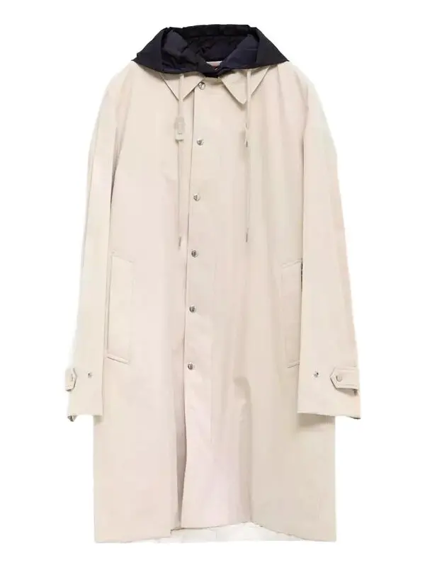Moncler Kervoyal Button-fastening Coat - Neutrals
