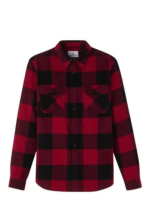 OVO Plaid Flannel Shirt - Deep Red