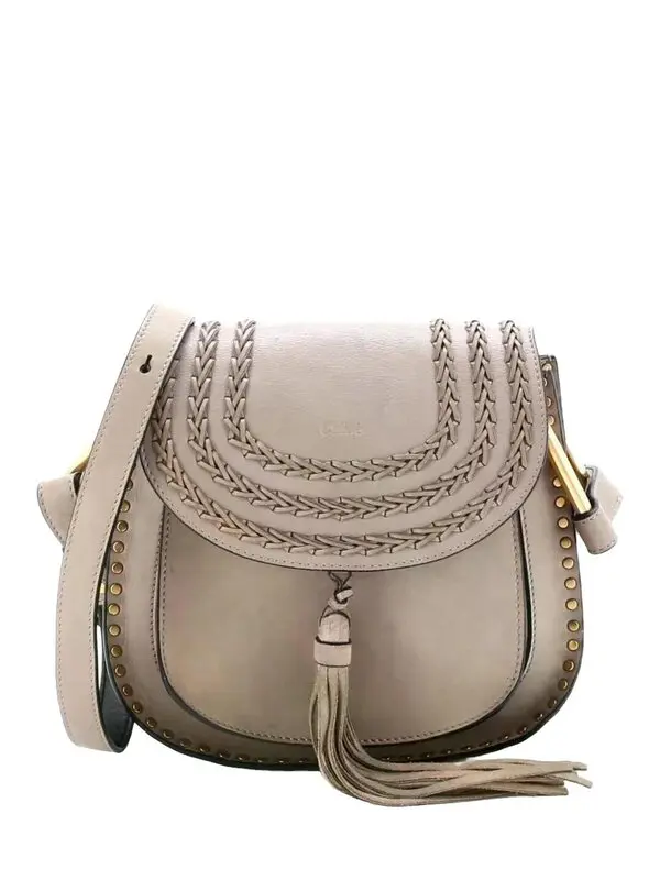 Chloé Hudson Whipstitch Crossbody Bag - Grey
