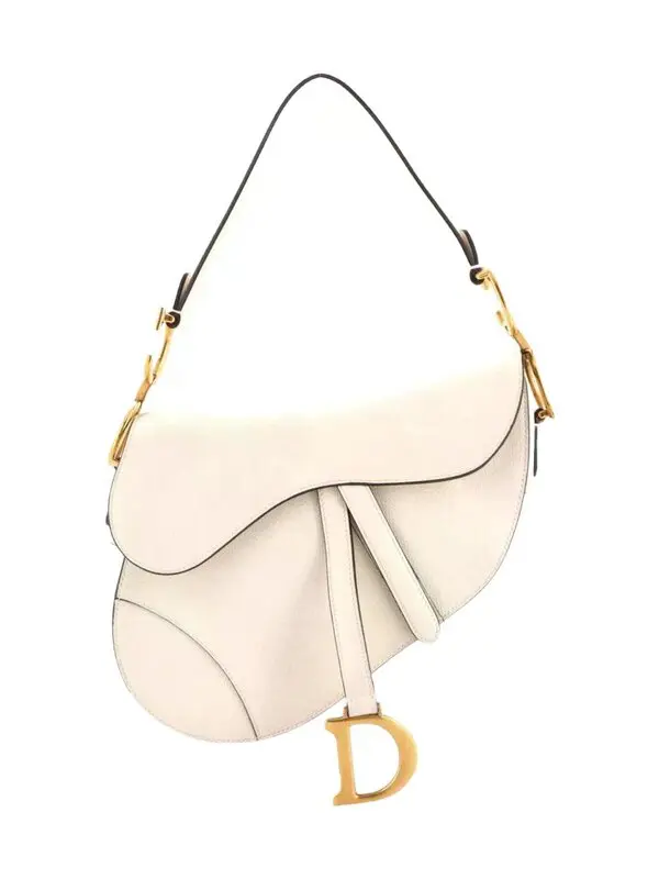 Dior Saddle Handbag Leather Medium - Neutrals