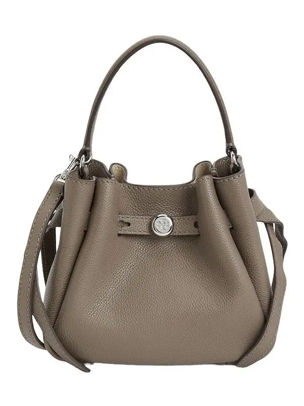 Tory Burch Mini Romy Bucket Bag - Gray Brown