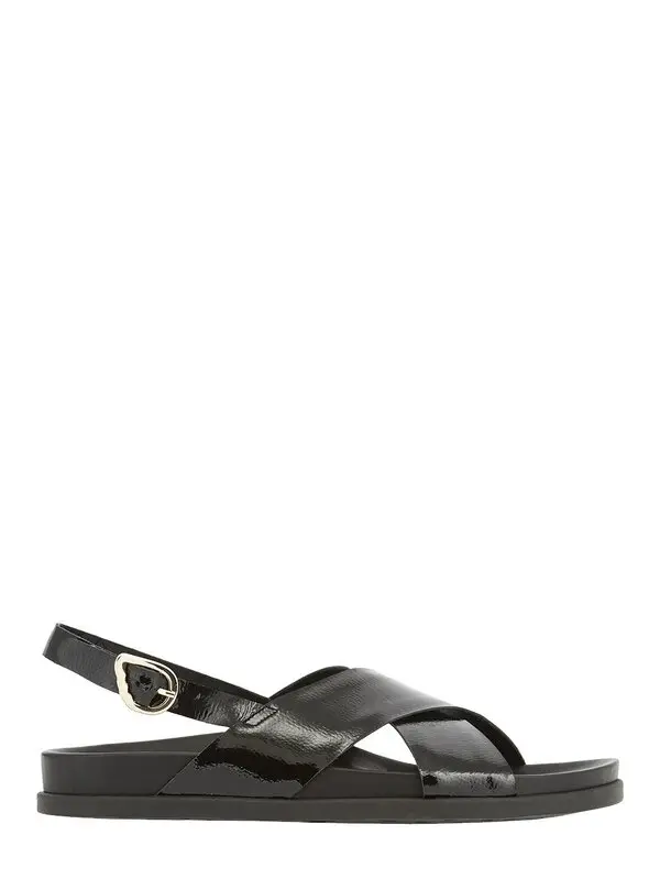 ANCIENT GREEK SANDALS Ikesia Sandals - Black