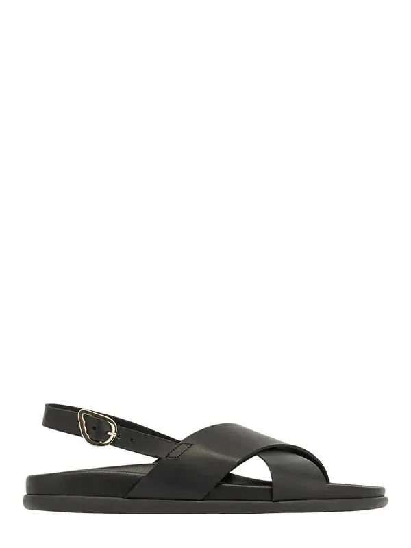 ANCIENT GREEK SANDALS Ikesia Sandals - Black
