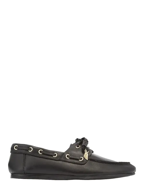 ANCIENT GREEK SANDALS Pliaria Boat Shoe - Black