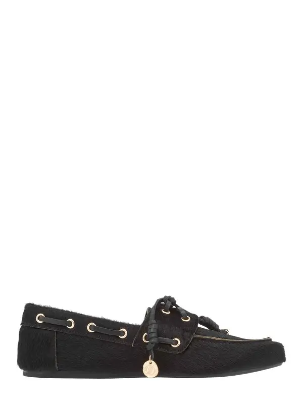ANCIENT GREEK SANDALS Pliaria Boat Shoe - Black