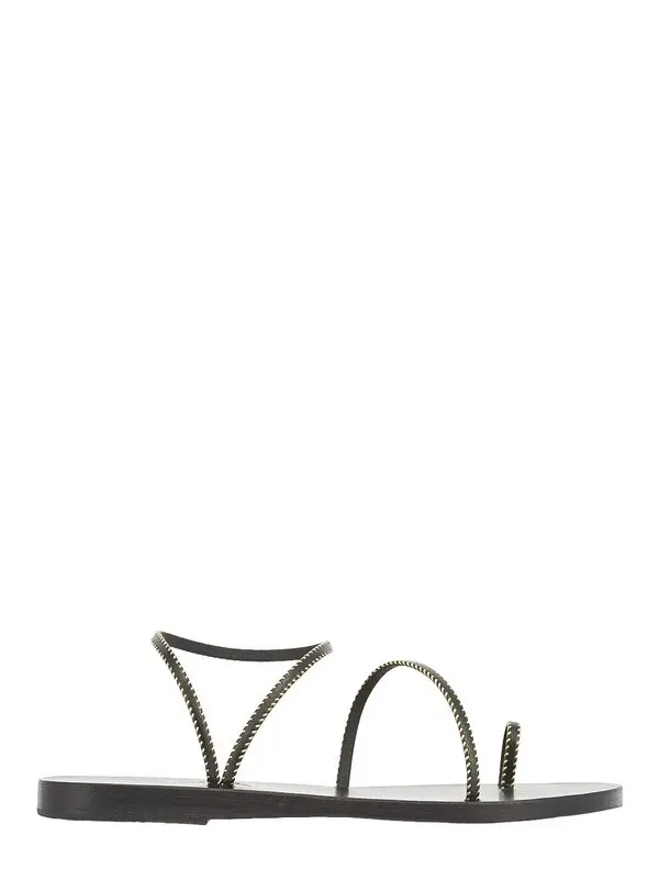 ANCIENT GREEK SANDALS Eleftheria Stitch Sandals - Black