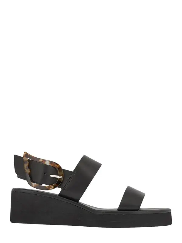 ANCIENT GREEK SANDALS Aglaia Sandals - Black / Tortoise Shell