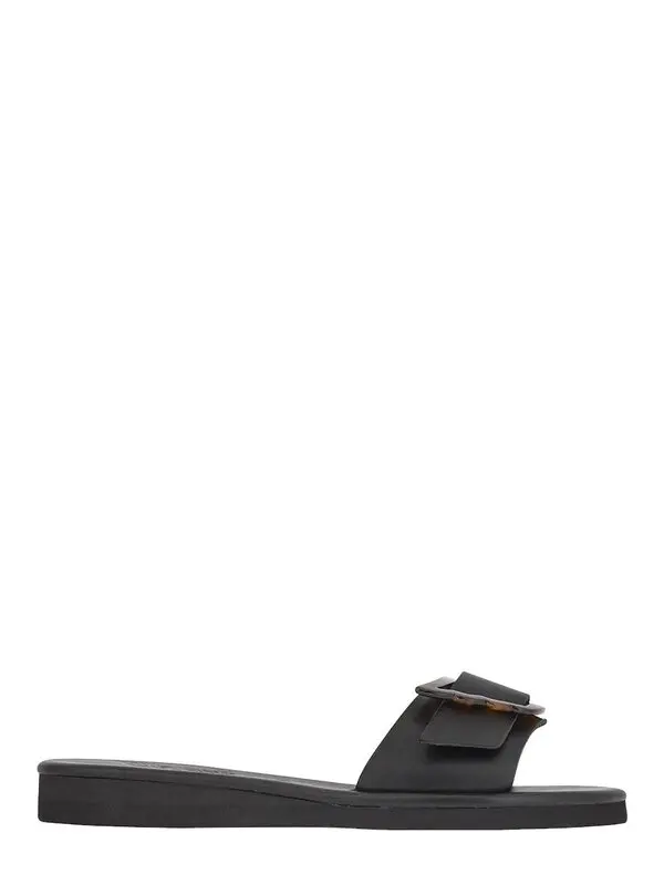 ANCIENT GREEK SANDALS Clio Rainbow Wedge Sandals - Black / Tortoise Shell