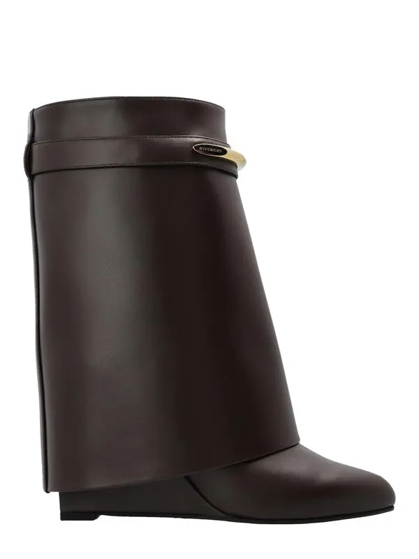 Givenchy Shark Wedge Ankle Boots - Brown