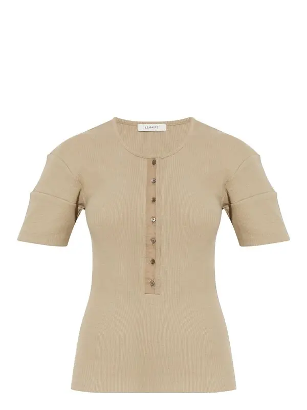 LEMAIRE Top With Round Neckline - Beige