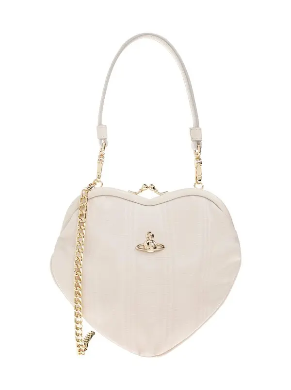VIVIENNE WESTWOOD Belle Heart Frame Handbag - White