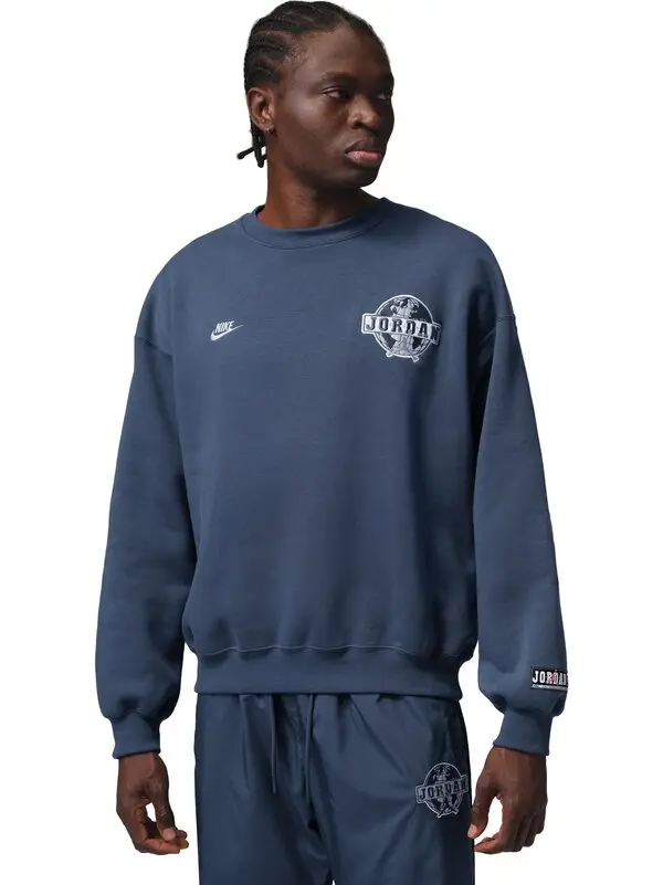 JORDAN Brooklyn Crew-neck Sweatshirt - Blue