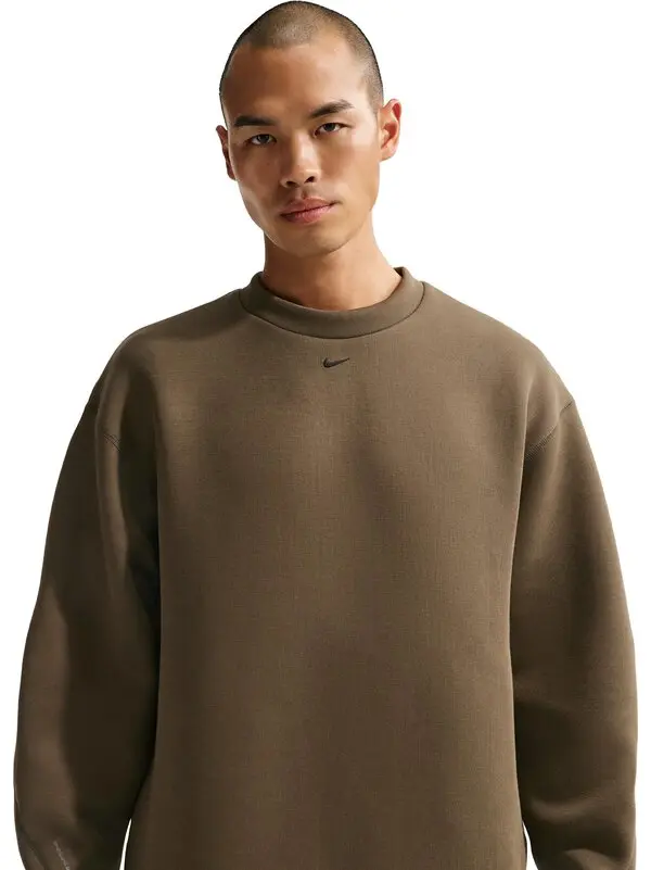 Nike Tech Fleece Loose Fit Crew - Brown