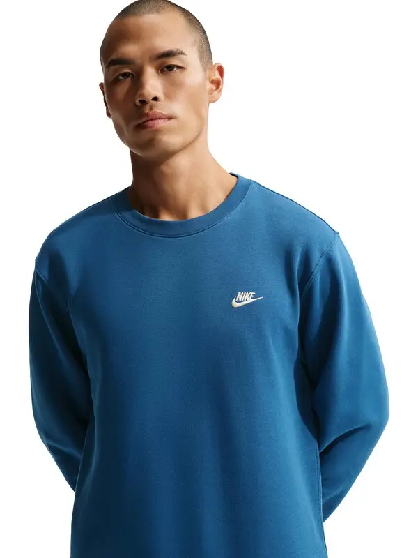 Nike Club Fleece Crew - Blue