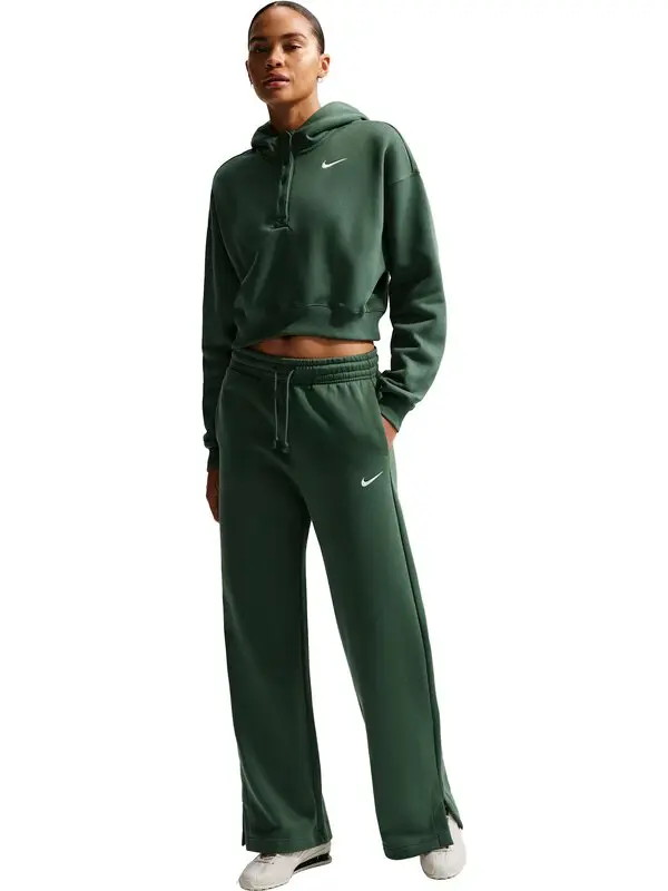 Nike Sportswear Phoenix Fleece High-waisted Wide-leg Pants - Green