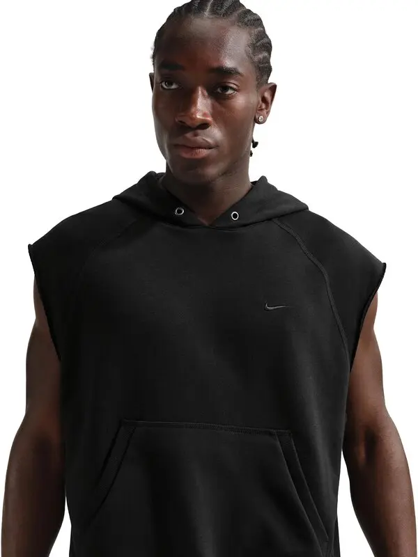Nike N.a.c. Dri-fit Fleece Sleeveless Training Hoodie - Black