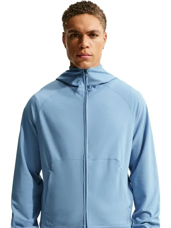 Nike Primary Nanoknit Dri-fit Uv Protection Full-zip Performance Hoodie - Blue