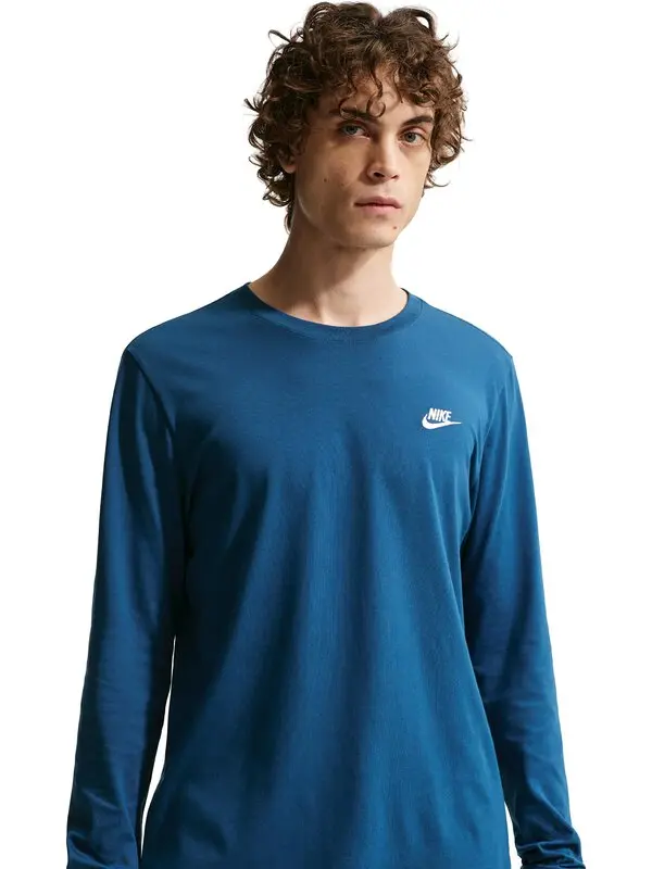 Nike Sportswear Club Long-sleeve T-shirt - Blue