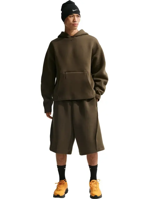 Nike Tech Fleece Oversized Fit Shorts - Brown