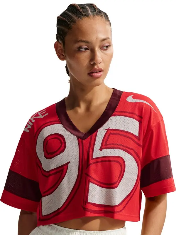 Nike Sportswear Oversized Cropped Jersey - Red