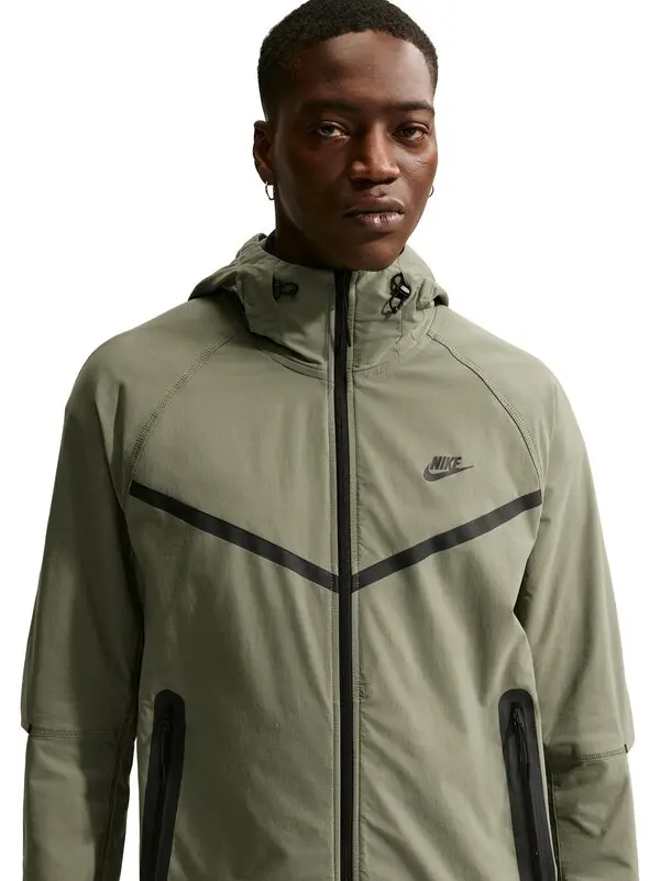 Nike Tech Dri-fit Woven Full-zip Windrunner Jacket - Grey