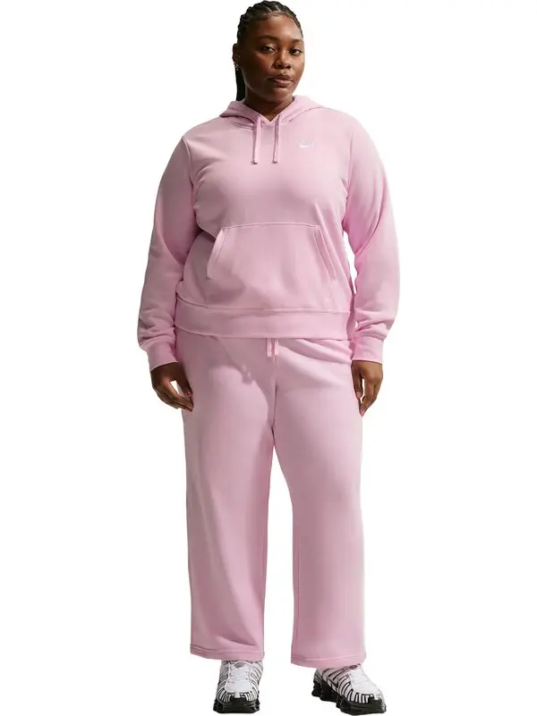 Nike Sportswear Club Fleece Mid-rise Wide-leg Sweatpants - Pink
