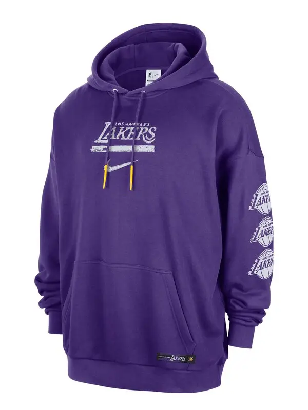 Nike Los Angeles Lakers Courtside Jordan Nba Club Premium Pullover Hoodie - Purple