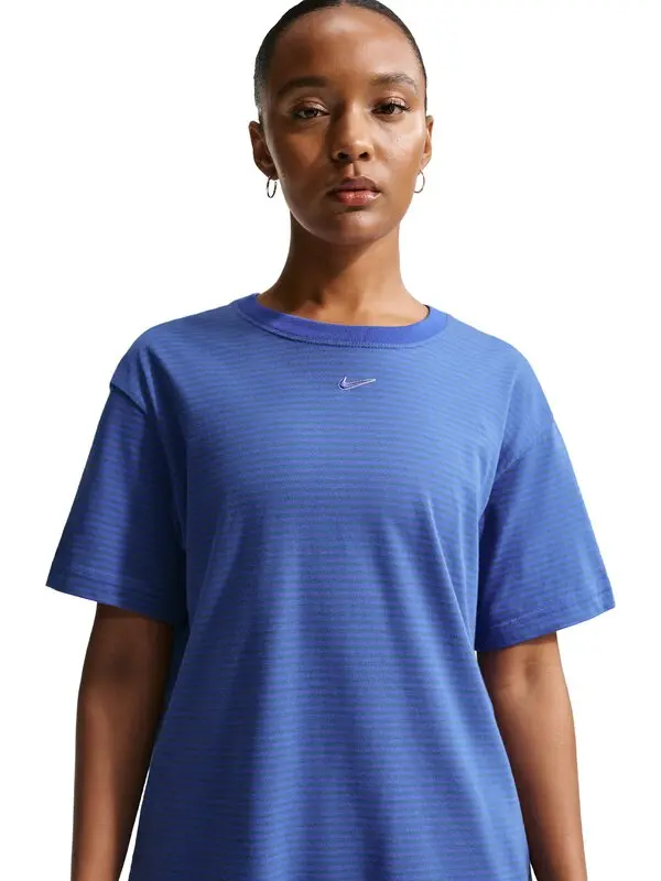 Nike Sportswear Oversized Striped T-shirt - Blue