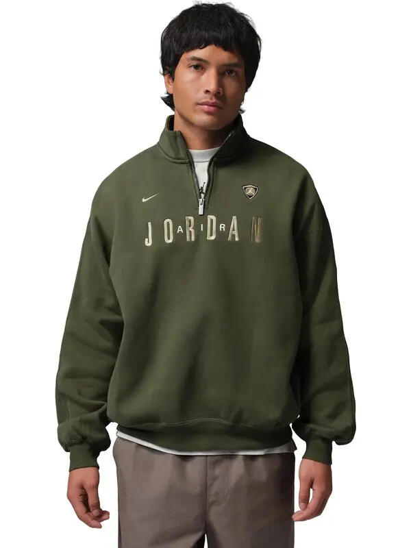 JORDAN Flight Graphic Fleece 1/4-zip - Green