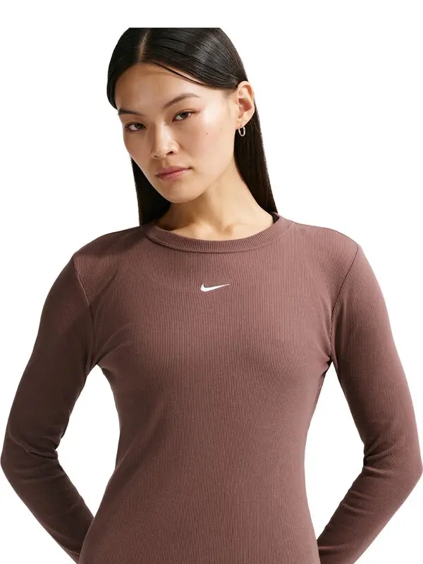 Nike Sportswear Tight Long-sleeve Ribbed T-shirt - Purple