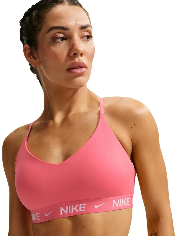 Nike Indy Light Support Padded Adjustable Sports Bra - Pink