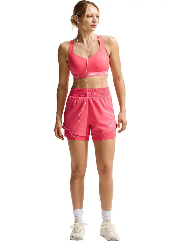 Nike One Dri-fit High-waisted 3" 2-in-1 Shorts - Pink