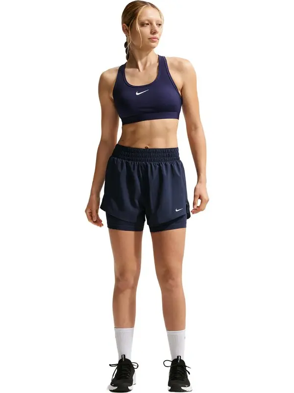 Nike One Dri-fit High-waisted 3" 2-in-1 Shorts - Blue