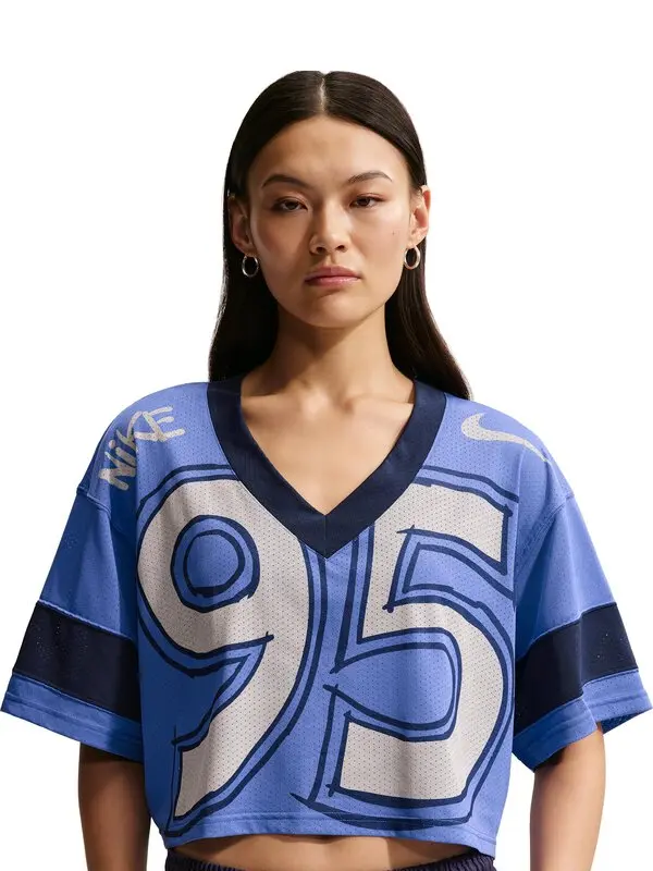 Nike Sportswear Oversized Cropped Jersey - Blue